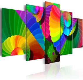 Obraz Otočené barvy - abstraktní barevná iluze různých tvarů