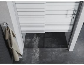 Mexen Apia rozsouvací sprchové dveře 110 cm, Pruhy, Chromovaná - 845-110-000-01-20