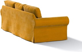 Potah na pohovku IKEA  Ektorp 3-místná, nerozkládací barva žlutá látka lesklé, sametová