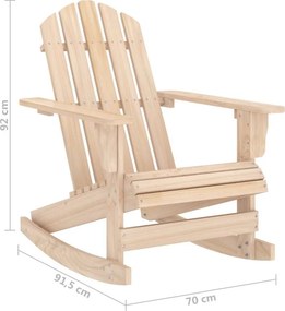 Zahradní houpací křeslo Adirondack masivní jedlové dřevo 315882