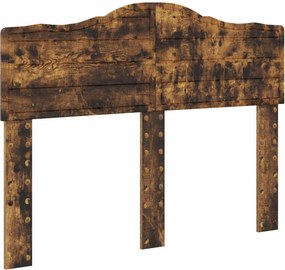 Rám postele s čelo Kouřový dub 120 x 200 cm Kompozitní dřevo 3413215