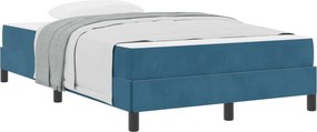 Postel s boxspringem s matrací Tmavě modrá 120 x 200 cm textil 3398687
