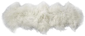 Bílá dekorativní kožešina z ovčího rouna - 60*160*2cm