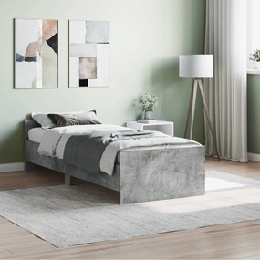 Rám postele betonově šedý 75 x 190 cm Small Single kompozit - Default Title