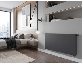 Mexen CF22, plochý panelový radiátor 600 x 1300 mm, spodní připojení, 2057 W, antracitová, W622F-060-130-66