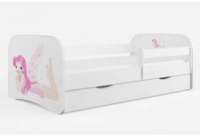Dětská postel VÍLA se zábranou - 180x80 cm - výběr barevného provedení - 3D6464