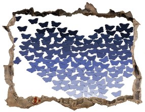 Wallmuralia Samolepící nálepka Srdce z motýlů 95x64 cm