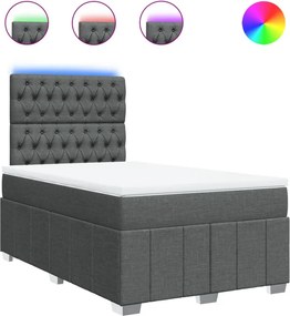 Box spring postel s matrací tmavě šedá 120x200 cm textil 3293943