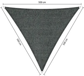 Lazy Momo Sluneční trojúhelník basic 5,0 x 5,0 x 5,0 m Barva: Šedo-hnědá
