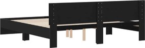 Rám postele s čelem s čelo Černý dub 203 x 185 x 70 cm 3378501