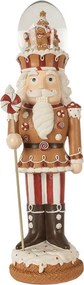Perníkový Louskáček Nutcracker s LED světýlky - 14*13*48 cm / 3*AA