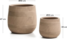 Betonové obaly na květináče v sadě 2 ks ø 50 cm Tival – Kave Home