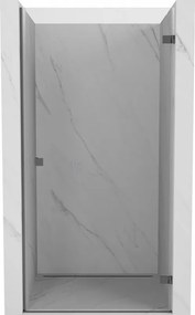 Mexen, Mexen Lunar-B Otočné pravé sprchové dveře 60 cm, transparentní, pistolový kov - 832-060-000-95-00-P