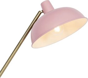 Stojací retro lampa růžová Milton Pink