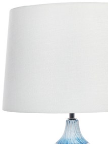 Keramická stolní lampa modrá GEORGINA Beliani