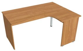 Stůl ergo levý 160*120 cm - Hobis Gate GE 2005 L Dekor stolové desky: olše, Dekor lamino podnože: olše, Barva nohy: stříbrná
