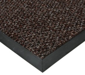 Hnědá textilní zátěžová vstupní čistící rohož Fiona - 100 x 100 x 1,1 cm