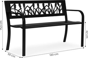 Zahradní lavička Dorado 120 cm černá