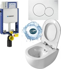 Geberit Kombifix Eco 110.302.00.5 komplet k zazdění se závěsným WC Creavit FREE FE322 Rim-Off + bidet 2v1