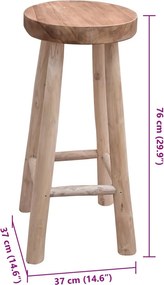 Barová stolička masivní teak 244545