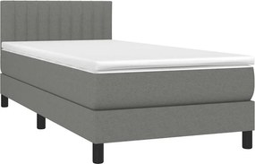 Box spring postel s matrací tmavě šedá 80 x 200 cm textil 3140170