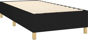 Box spring postel s matrací černá 90x200 cm textil 3136967