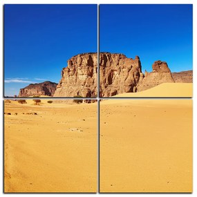 Obraz na plátně - Silnice v poušti - čtverec 3129E (60x60 cm)