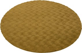 Obsession, Kusový koberec Diamond Cut 800 Honey kruh, 200x200 (průměr) kruh, hnědá, ložnice