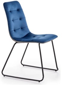 Moderní židle z ekologické kůže Eklektický styl Tmavě modrá ARTELLA