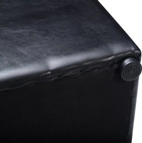 Costway Taburet z umělé kůže s úložným prostorem nosnost 300 kg čalouněný sedák
