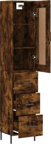 Skříň highboard kouřový dub 34,5 x 34 x 180 cm kompozitní dřevo 3200206