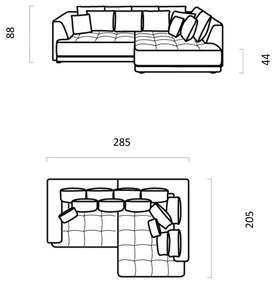 Sconto Sedací souprava ZONDA pravá, zelená