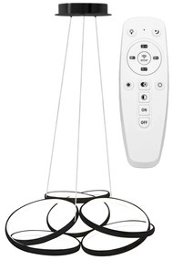 Toolight - LED závěsné svítidlo APP793-CP + dálkové ovládání, černá, OSW-04020