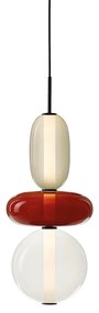 Bomma Pebbles skleněné závěsné svítidlo, malé Barva: Červená, Konfigurace: Model 1