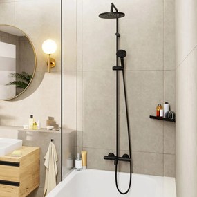Hansgrohe Vernis Blend, Showerpipe 240 1jet s vanovým termostatem, černá matná, HAN-26899670