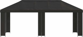 Zahradní altán 6 x 3 m Antracitová Polyester a ocel 190 gsm 3376009