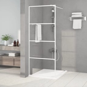 Sprchová zástěna walk-in bílá 80 x 195 cm čiré ESG sklo