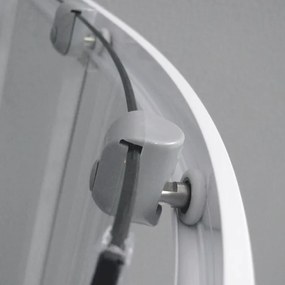 Roltechnik Outlet Čtvrtkruhový sprchový kout AVILES + vanička Varianta: rozměry: 80x80 cm - (AVILES/80x80 - 4000660), Barva profilů a typ výplně: profily: bílá, výplň: transparent