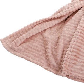 Růžový plyšový pléd Stockholm old pink - 150*200 cm