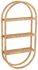 Nástěnná oválná ratanová polička Rattan Boom - 56*20*110cm