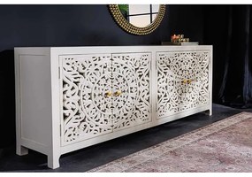 Massive home | Ručně vyráběný příborník MARRAKESCH 170cm bílé mangové dřevo