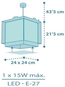 Dalber 63452 - Dětský lustr BABY DINOS 1xE27/15W/230V pestrobarevná