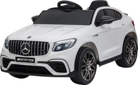 HOMCOM 12V Mercedes-Benz AMG GLC63S COUPE dětské elektrické autíčko s dálkovým ovládáním a bezpečnostním pásem, 2 x 35W motory, bílé 115 x 70 x 55 cm…