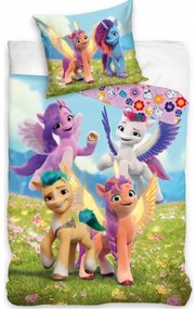 Textylia Dětské bavlněné licenční povlečení Disney My Little Pony 140x200cm / 70x90cm modré