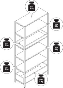 Tchibo - Regál »Klaar« - barva: bílá