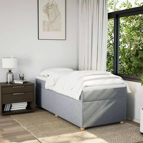 Box spring postel s matrací světle šedá 80 x 200 cm textil 3285331