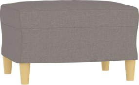 Křeslo s podnožkou taupe 60 cm textil 3201000