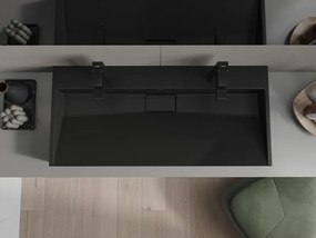 Mexen Ava umyvadlo na desku z konglomerátu 2/O 100 x 46 cm, černé - 23011072