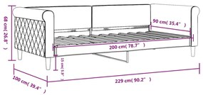 Válenda černá 90 x 200 cm samet