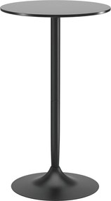 HOMCOM Barový stůl bistro Ø60 x 102 cm Kulatý stůl pro večírek nebo bar, černý | Aosom